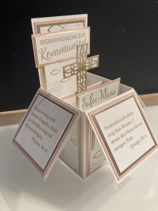 Pop-Up Box Karte zur Erstkommunion/ First Communion Pop-Up Box Card (8/ ...