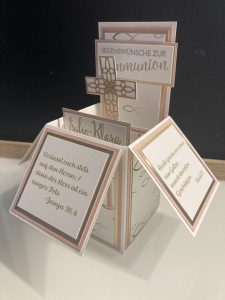 Pop-Up Box Karte zur Erstkommunion/ First Communion Pop-Up Box Card (8/ ...